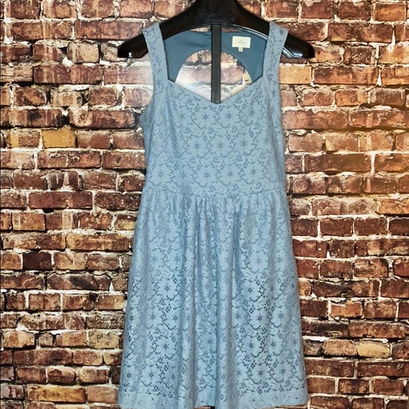 Deletta | Dresses | Delete Blue Lace Short Dress | Poshmark